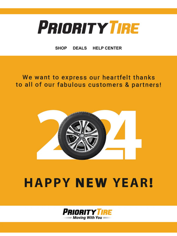 Priority Tire: Happy New Year from Priority Tire! | Milled