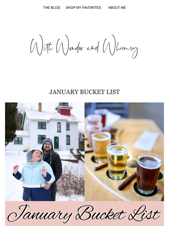 With Wonder and Whimsy: January Bucket List — With Wonder and Whimsy ...