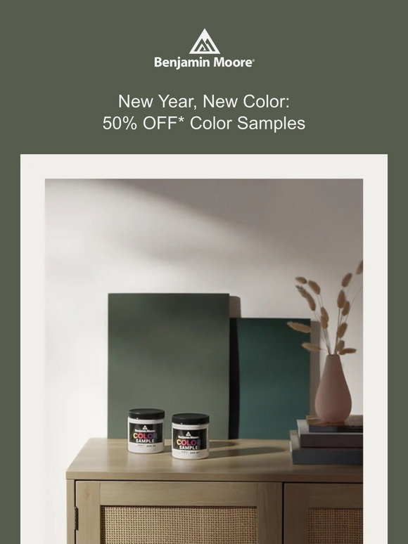 Benjamin Moore: REMINDER: 50% OFF Color Samples | Milled