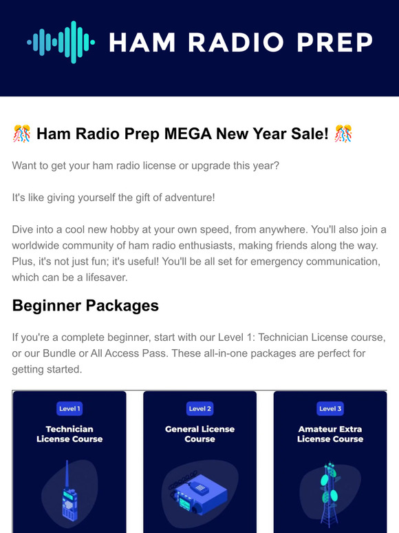 Ham Radio Prep: 🎊 New Year Discounts at Ham Radio Prep | Milled