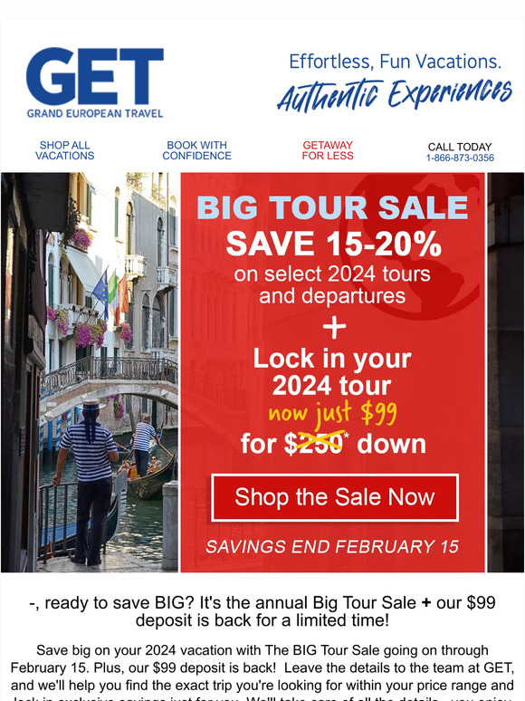 Grand European Travel: BIG Tour Sale + $99 Deposit is Back! | Milled