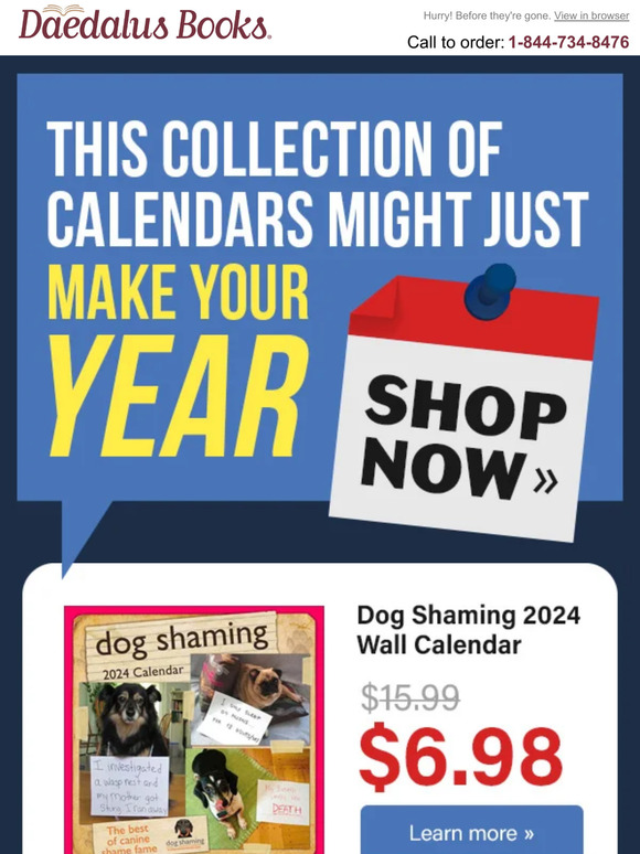 Daedalus Books: Our 2024 calendars will make you swoon! | Milled