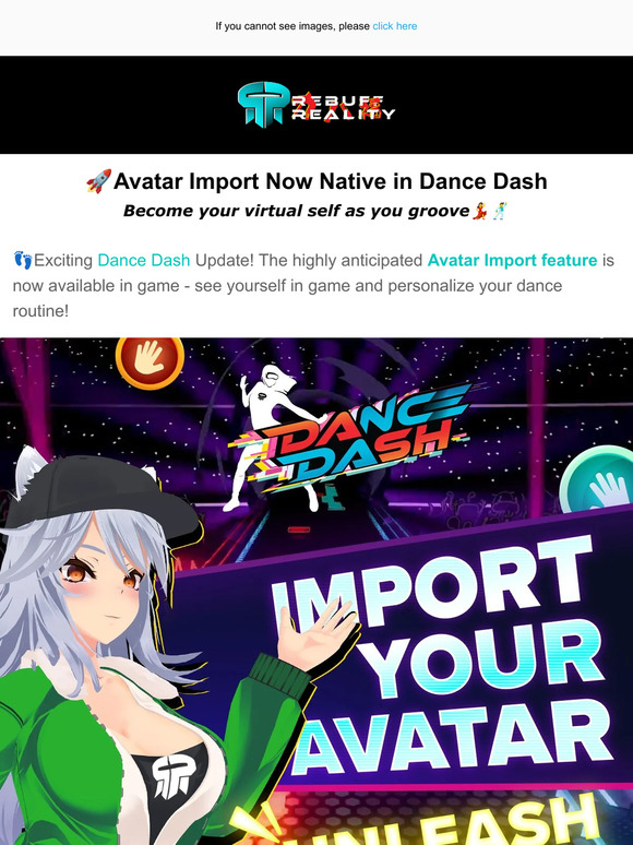 Rebuff Reality: 🚀Avatar Import now native in Dance Dash | Milled