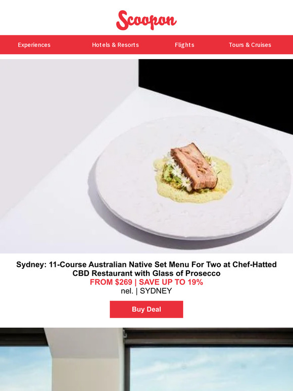 Scoopon: Sydney: nel. 11-Course Australian Native Set Menu For Two w ...