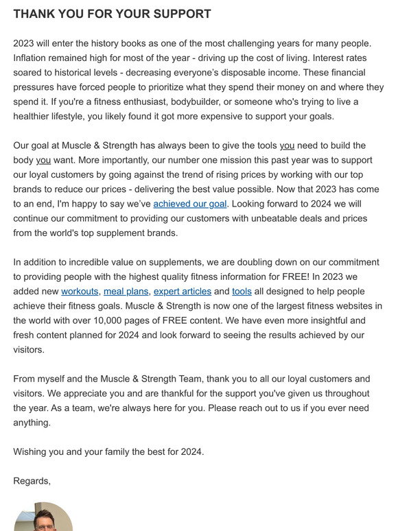 Muscle & Strength: Thank You | Milled