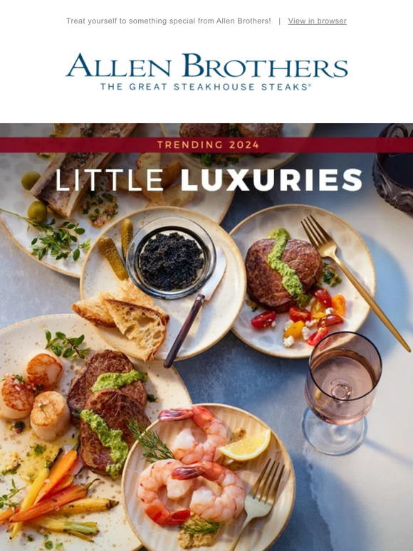 Allen Brothers: Trending 2024 - Little Luxuries: Caviar, Prime Steaks ...