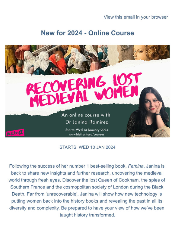 HistFest: New for 2024 - Medieval Women Online Course | Milled
