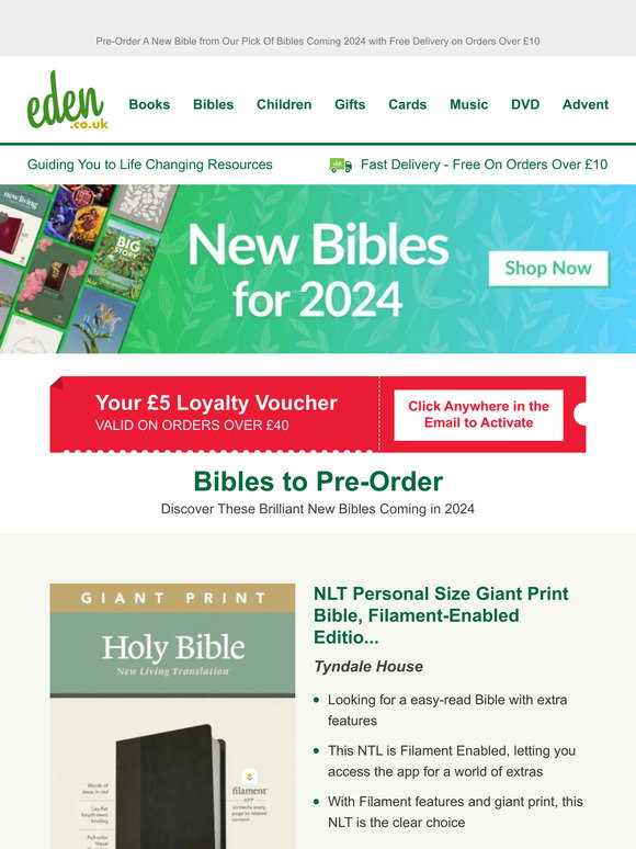 Eden: New Year, New Bibles | Discover New Bibles Coming in 2024 to Eden ...