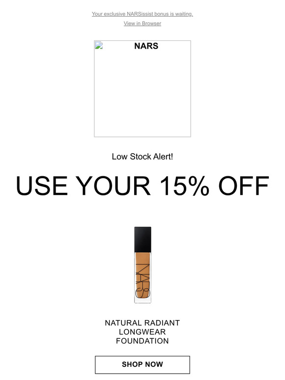 NARS Email Newsletters: Shop Sales, Discounts, and Coupon Codes