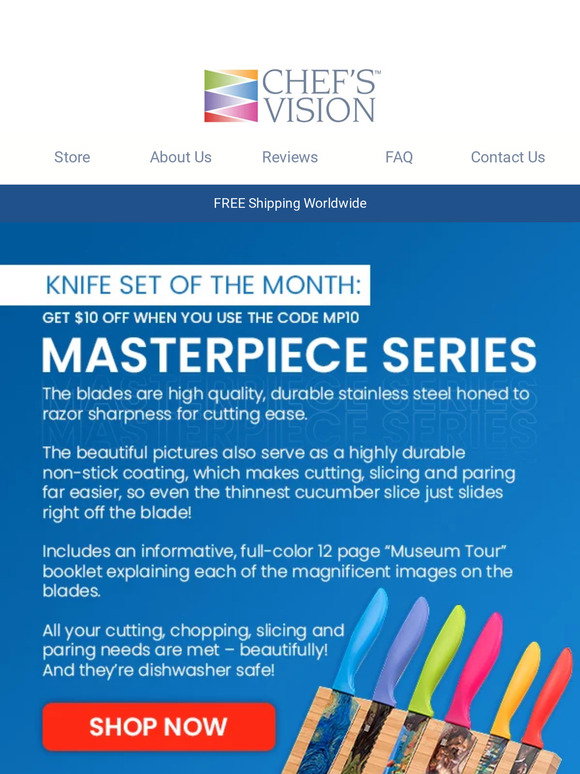 Chef's Vision: Knife Set of the Month: Masterpiece Set 🎨 | Milled