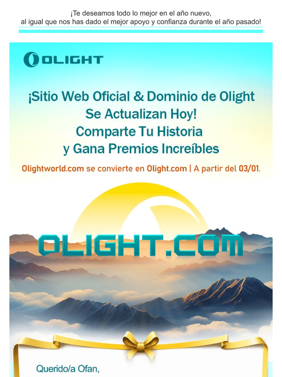 Olight: Bienvenido al 2024 y al Sitio Web Oficial & Dominio Nuevo de ...