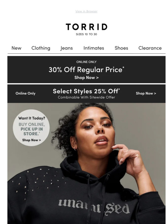 Torrid: Your favorite sweatshirts are here! | Milled