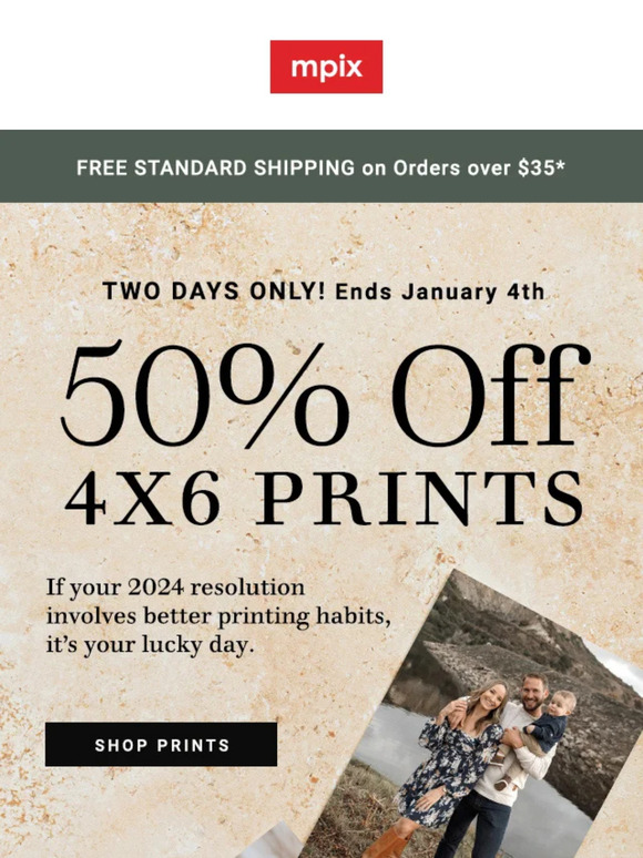 Mpix: PSA: 50% off 4x6 Prints | Milled