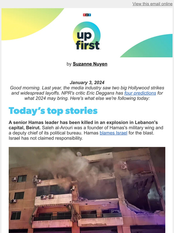 NPR: Top Hamas leader killed in Lebanon; Harvard president resigns | Milled