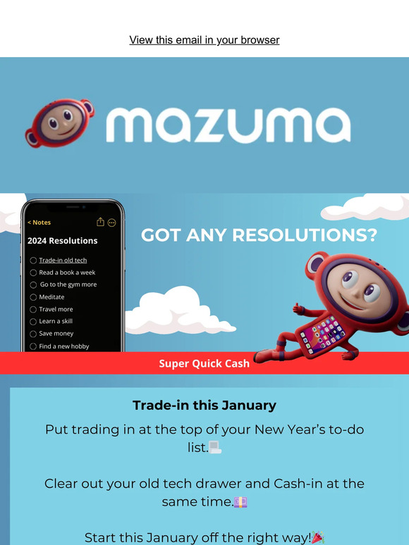 Mazuma Mobile: , Here's a 2024 resolution for you!📃 | Milled
