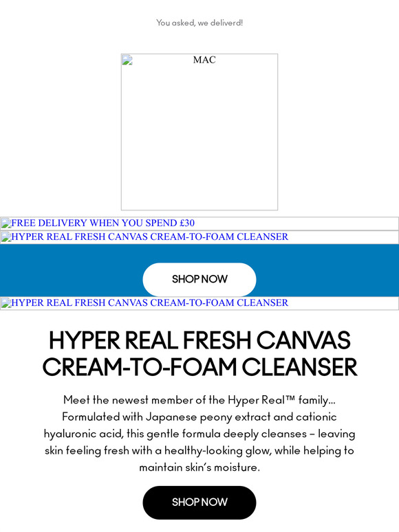 M·A·C: Try our NEW Hyper Real™ foaming cleanser 💦 | Milled