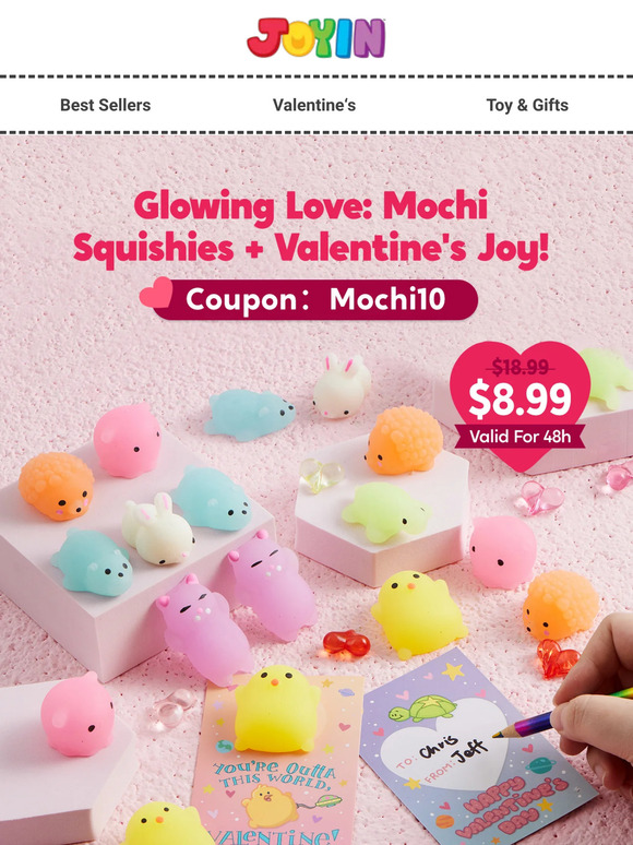 Joyin: Only $8.99! 💖Squishy Love Alert! Valentine's Joy with Mochi ...