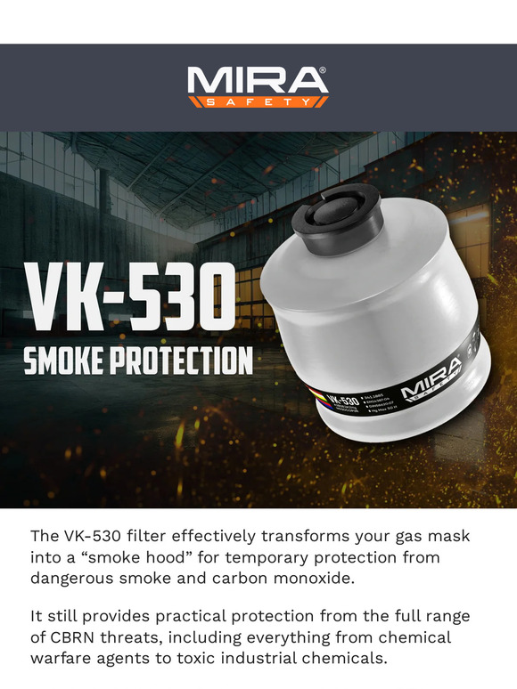MIRA Safety: Smoke + CBRN Protection Filter | Milled