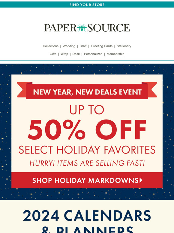 Paper Source: Shop Our Holiday Markdowns Before They're Gone! | Milled