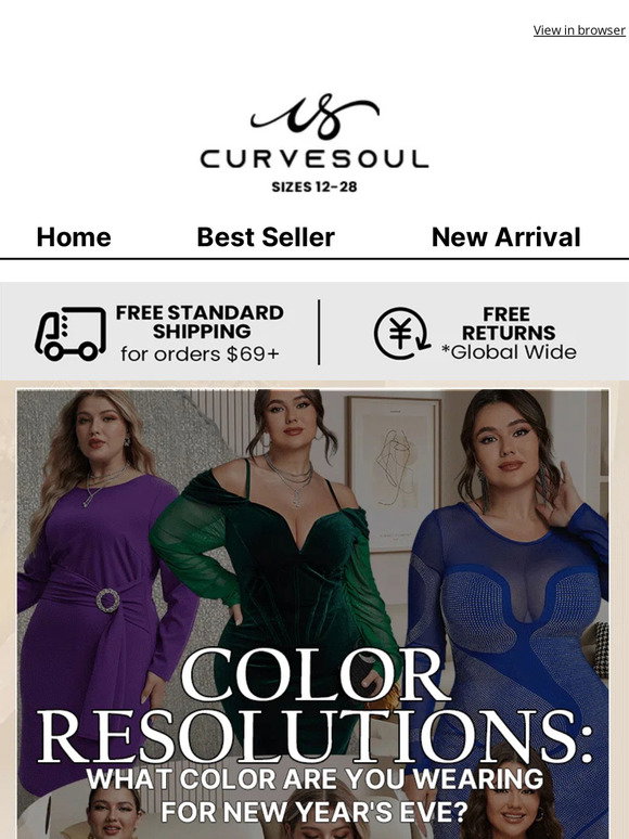 Curvesoul: WHAT COLOR ARE YOU WEARING FOR NYE? 🪩 | Milled