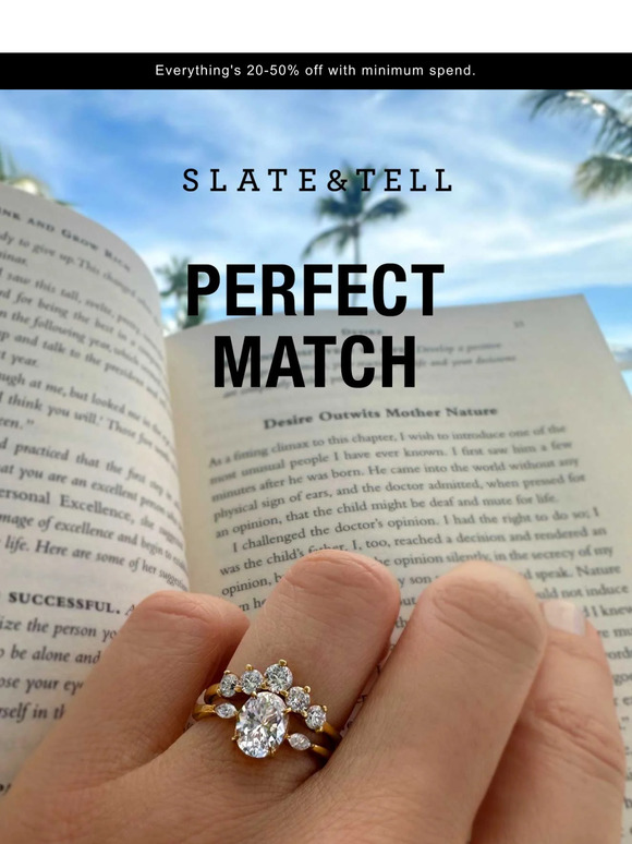 Slate and Tell: Engagement Ring + Wedding Ring = 💕 | Milled