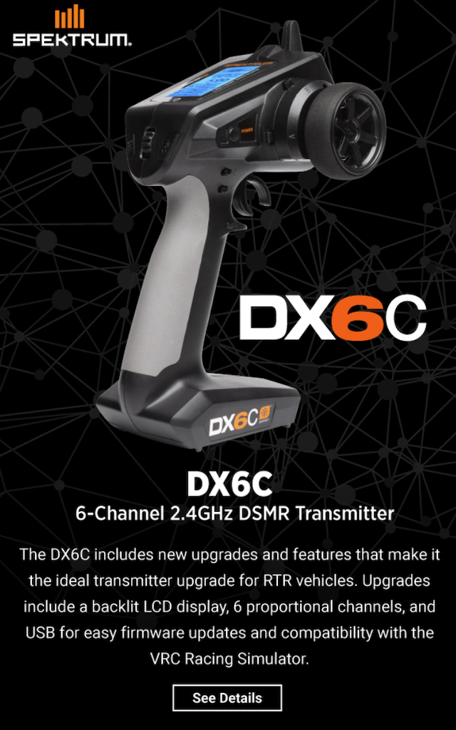 Tower Hobbies: New! - Spektrum DX6C 6-Channel 2.4GHz DSMR Transmitter ...