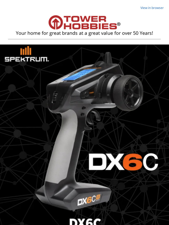 Tower Hobbies: New! - Spektrum DX6C 6-Channel 2.4GHz DSMR Transmitter ...
