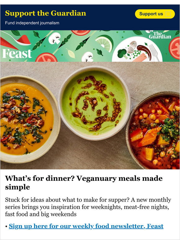 The Guardian: Your Veganuary menu | The Guardian | Milled
