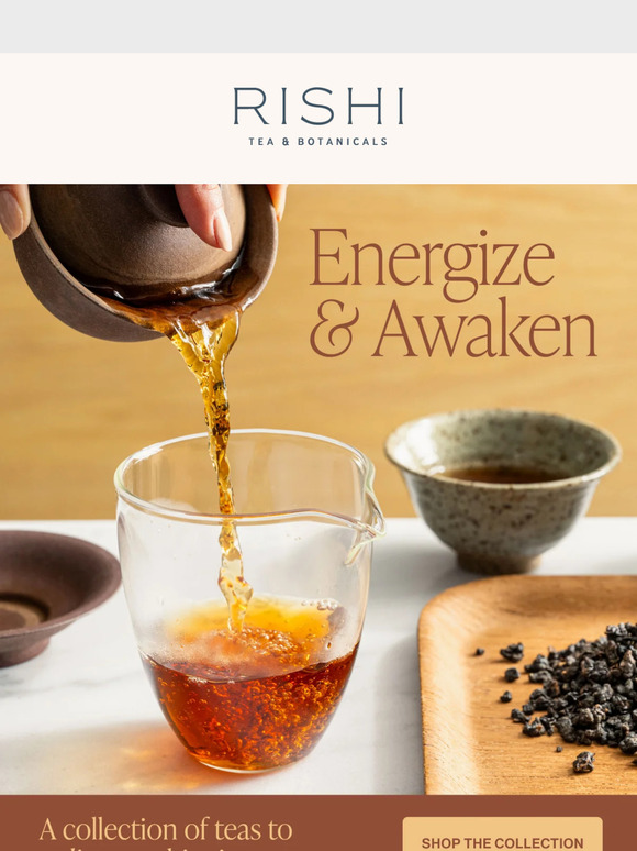Rishi Tea: Energize & Awaken: Shop Invigorating Teas | Milled