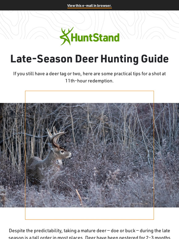 HuntStand: Late-Season Deer Hunting Guide | Milled