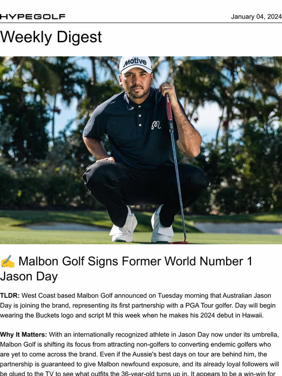 Hypebeast: Malbon Golf Starts 2024 in the Headlines | Milled
