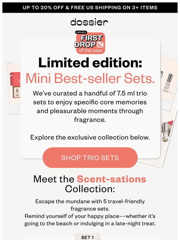Dossier: NOW LIVE: Dossier Best-seller Travel Sets | Milled