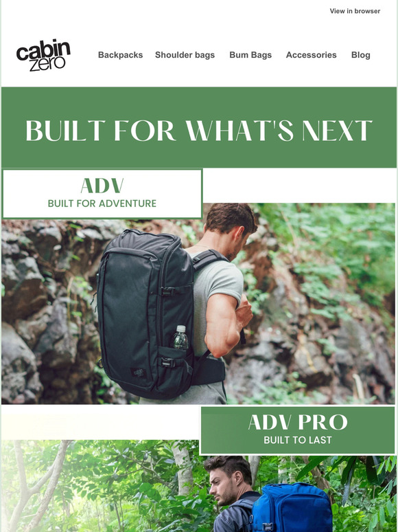 CabinZero: 🎒 ADV & ADV Pro: Conquer what's next. | Milled