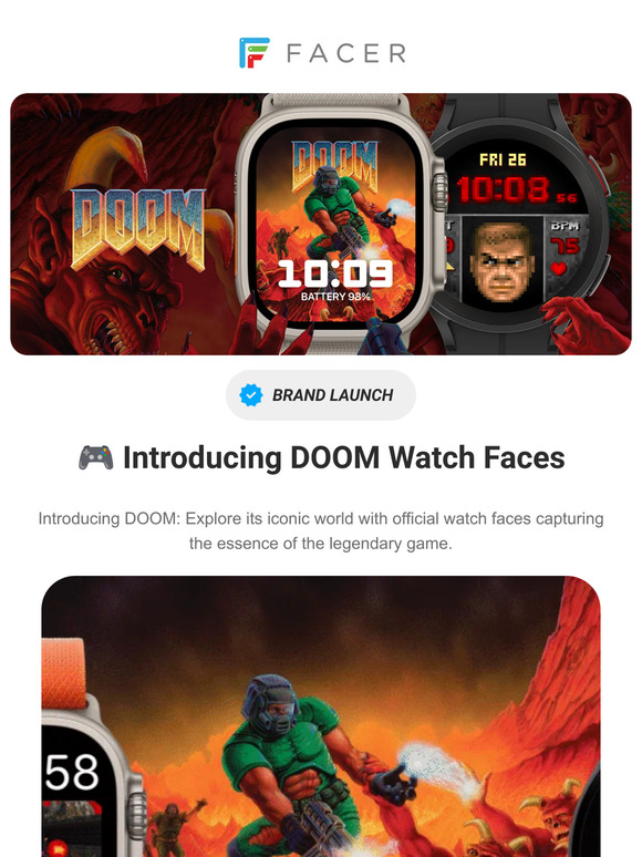 Facer: 🎮 Introducing DOOM Watch Faces | Milled
