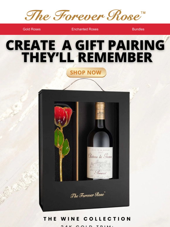 The Forever Rose: Introducing The Wine Collection- Cheers to Love | Milled