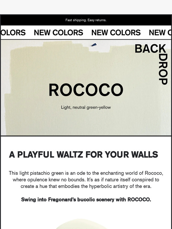 Backdrop: ROCOCO, NEW COLOR FOR YOU | Milled
