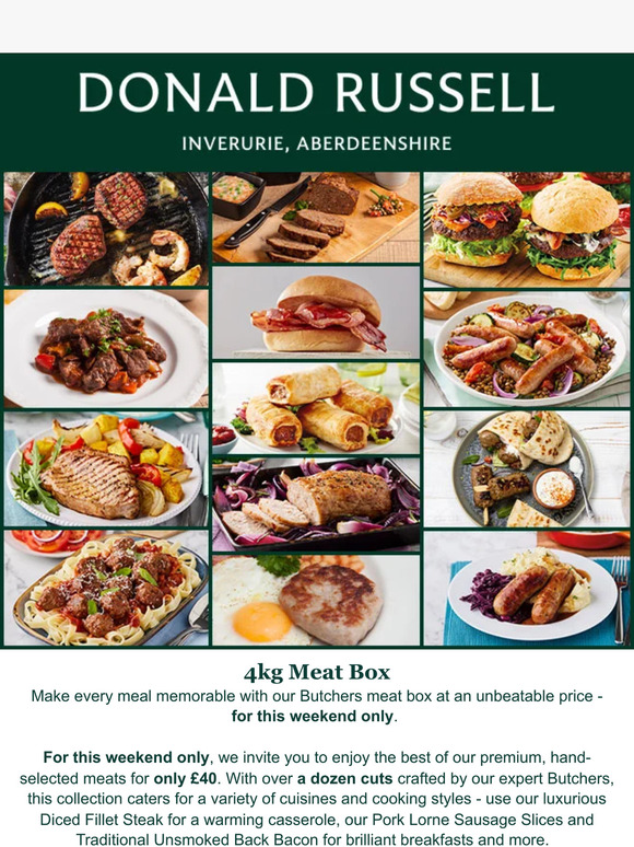 Donald Russell: Weekend Special | 27 Butchers Servings now £40 💥 | Milled