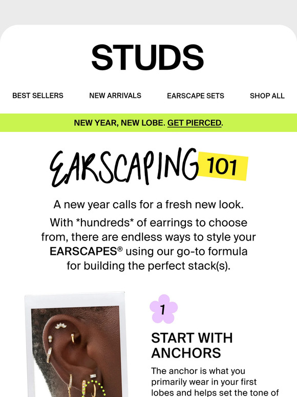 Studs: How to style the perfect Earscape® 👂 | Milled