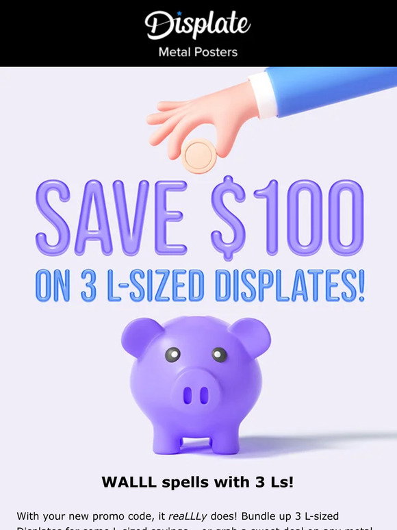 Displate: 💥 The first big deal of 2024 is here! | Milled