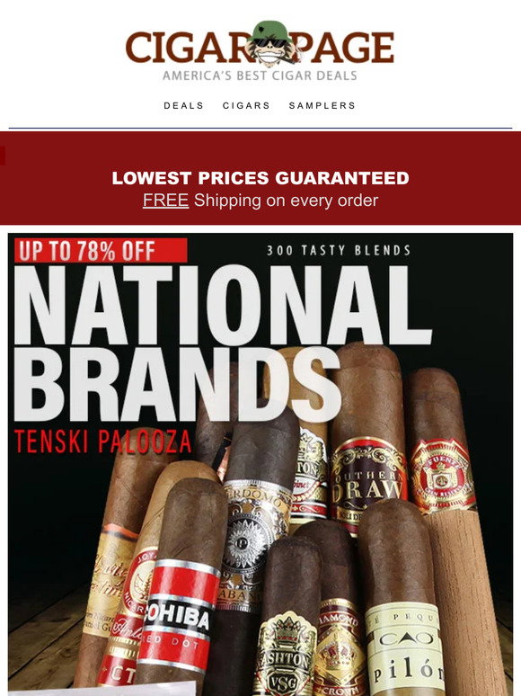 Cigar Page: Check it out. 300 big brand tens + finger-lick'n Freebie ...