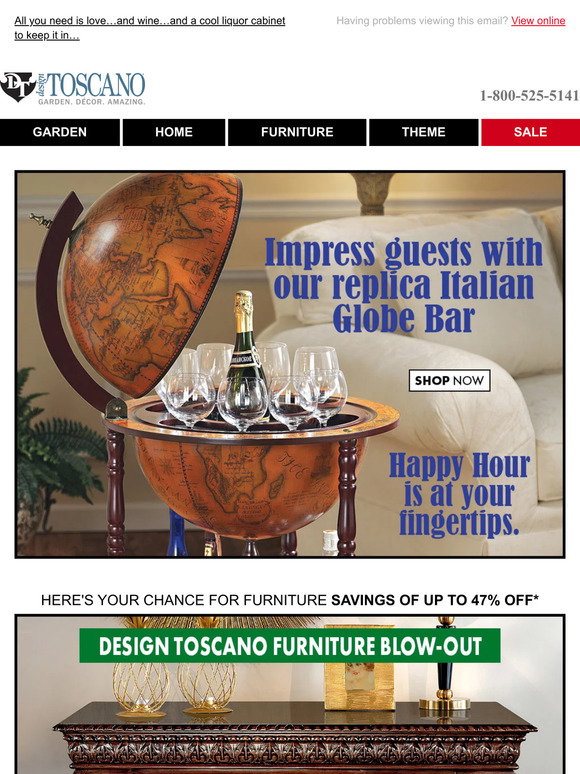 Design Toscano: 🥂 Enjoy festive drinks & happy thoughts with Toscano ...
