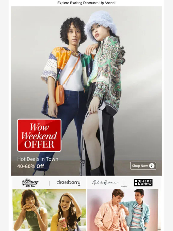 Myntra: Inside: WOW Weekend Offers 🥳 | Milled