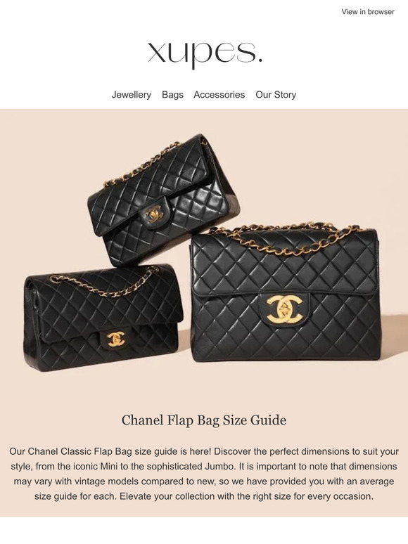 Xupes: Your Chanel Classic Flap Bag Size Guide 👜 | Milled