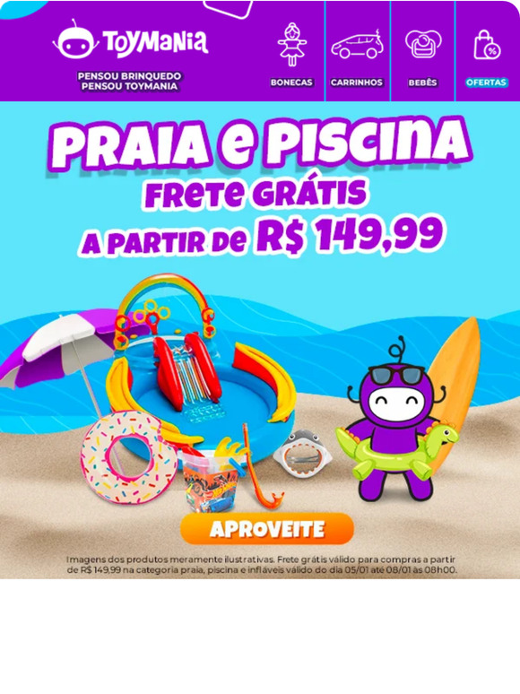 ToyMania: Praia e Piscina com Frete Grátis? 👀 SIMM! 🤩 | Milled