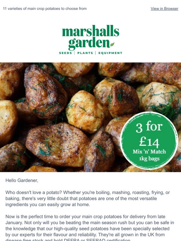 Marshalls Seeds: Secure Your 2024 Main Crop Potatoes & Beat the Rush ...