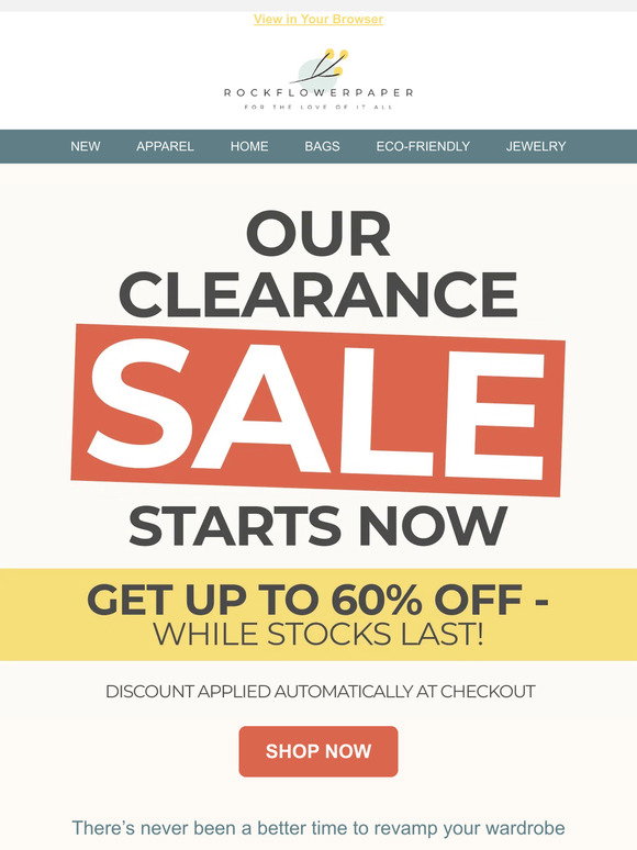 Rockflowerpaper: Our Annual Clearance Sale Starts NOW! | Milled