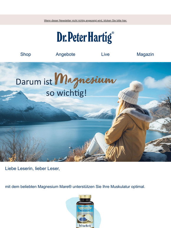 Dr. Peter Hartig: 23 % sparen! Magnesium Mare® jetzt im Angebot | Milled