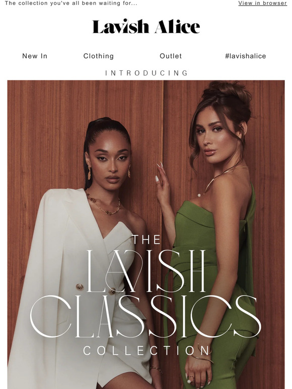Lavish Alice: NEW IN | The Lavish Classics Collection | Milled