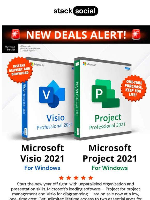StackSocial: This Just in 🗞️🚨 MS Visio & Project! | Milled