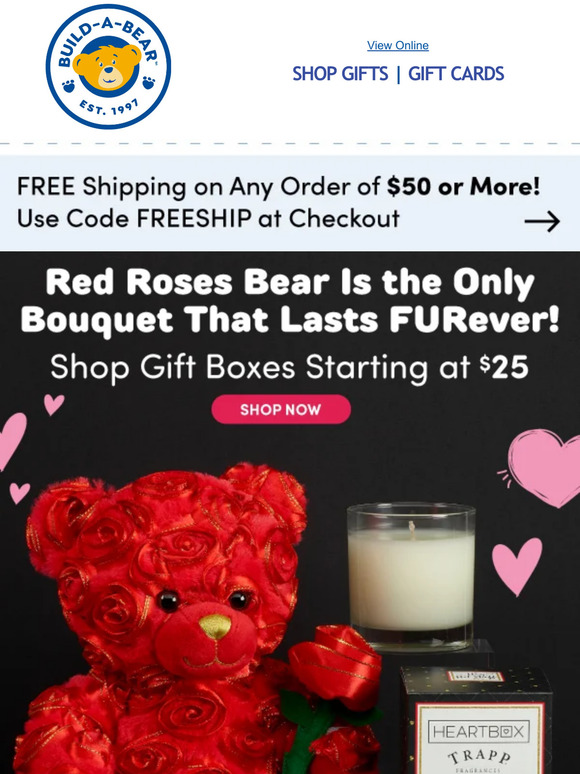 Build-A-Bear: Valentine’s Day Gift Boxes Starting at $25! | Milled